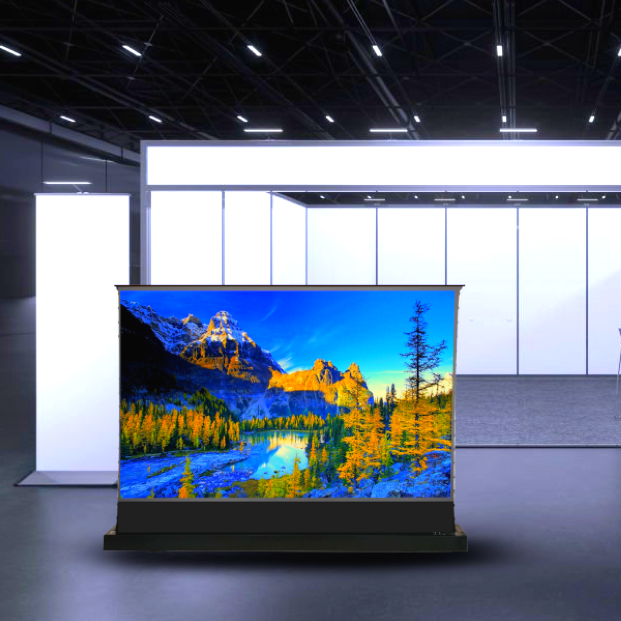 S Pro Electric Tensioned Floor Stand Screens (Matte White / ALR Screen ...